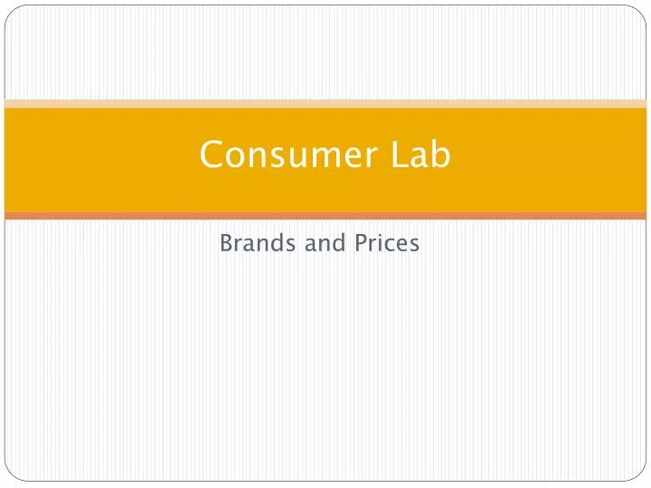 PPT - Consumer Lab PowerPoint Presentation, free download - ID:3209397