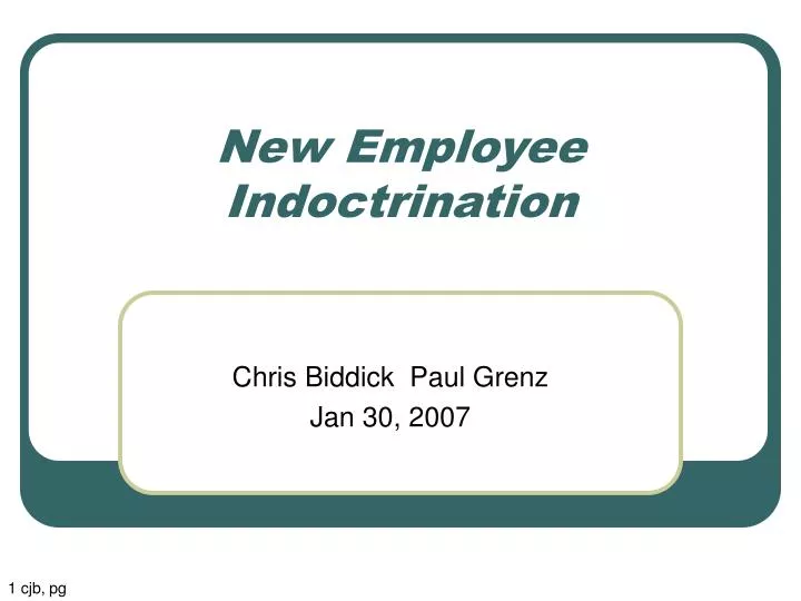 PPT - New Employee Indoctrination PowerPoint Presentation, free ...