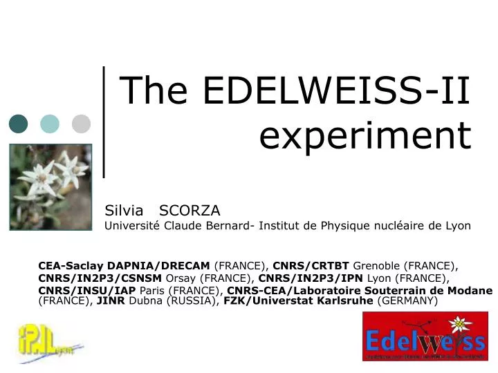 PPT - The EDELWEISS-II experiment PowerPoint Presentation, free ...
