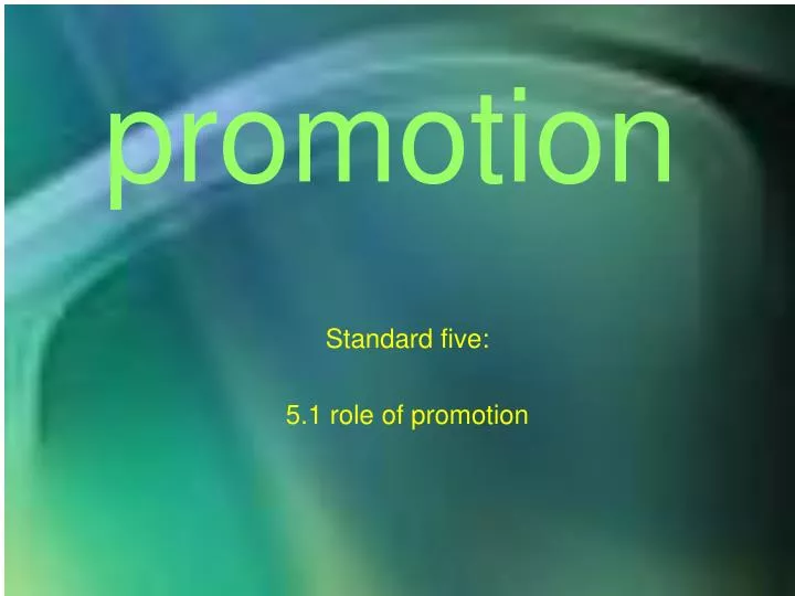PPT - promotion PowerPoint Presentation, free download - ID:3209628