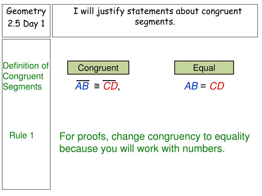 PPT - Geometry Segments Congruence Proofs PowerPoint Presentation, free ...