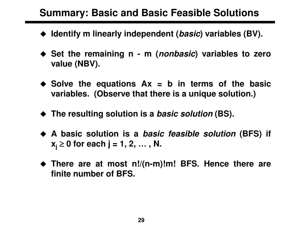 PPT - BASIC FEASIBLE SOLUTIONS PowerPoint Presentation, free download ... PPT - BASIC FEASIBLE SOLUTIONS PowerPoint Presentation, free download ...