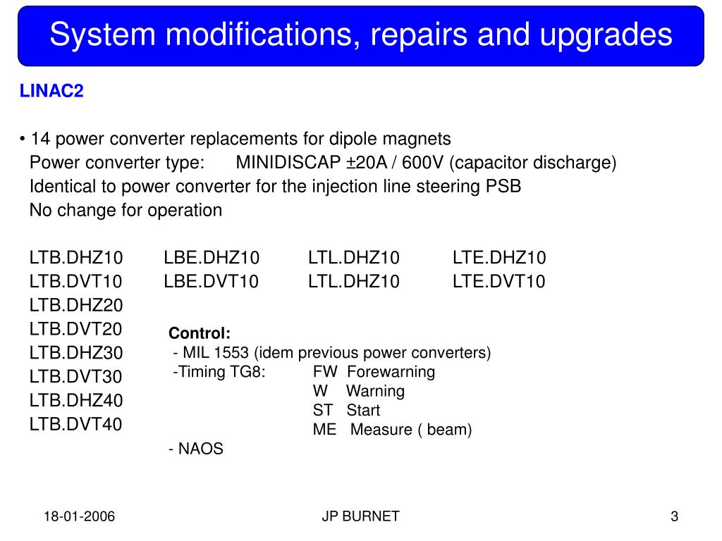 PPT - Power Converter Changes for PS & SPS Restart in 2006 PowerPoint ...