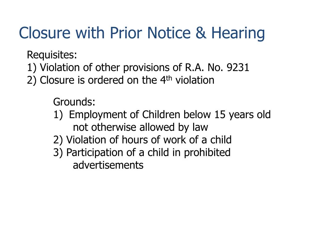 PPT - REPUBLIC ACT NO. 9231 AND THE ROLE OF DOLE PowerPoint ...