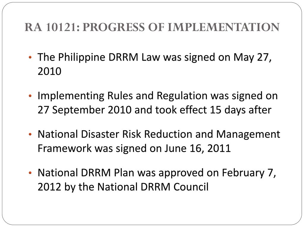 PPT - National Disaster Risk Reduction and Management Plan (NDRRMP ...