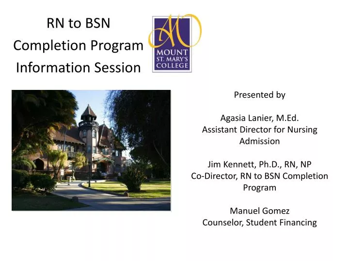 PPT - RN to BSN Completion Program Information Session PowerPoint ...