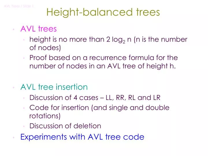 PPT - Height-balanced trees PowerPoint Presentation, free download - ID ...