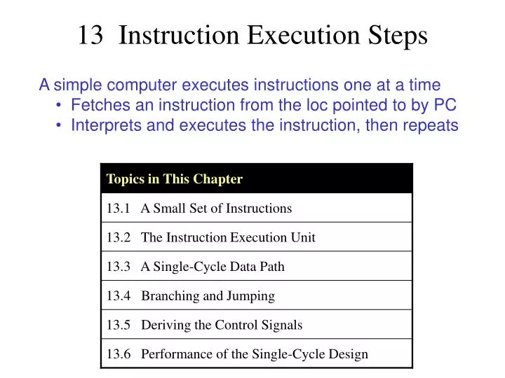 PPT - 13 Instruction Execution Steps PowerPoint Presentation, free ...