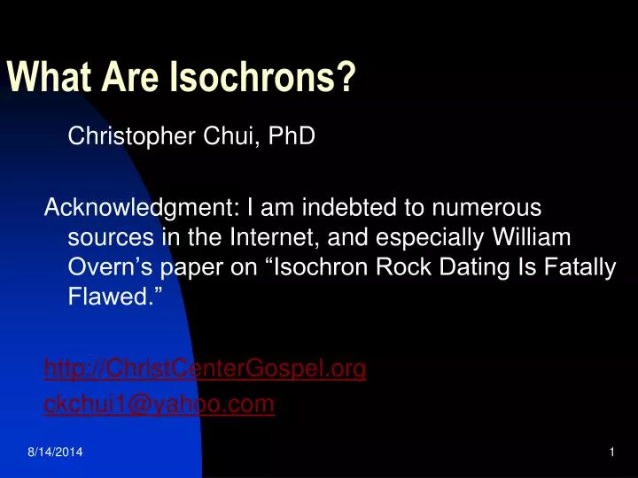PPT - What Are Isochrons? PowerPoint Presentation, free download - ID ...