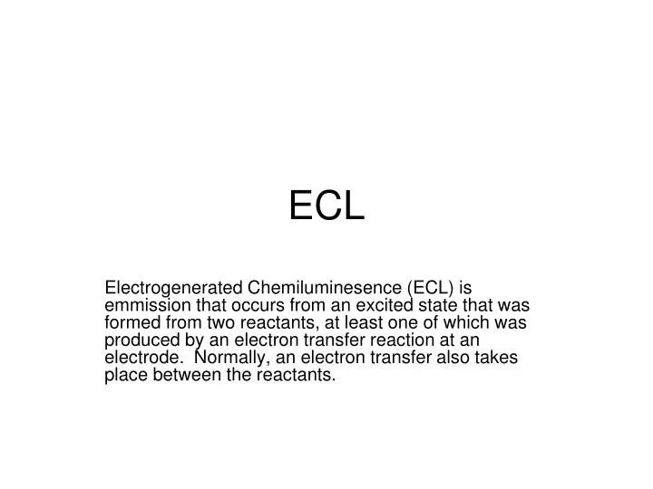 PPT - ECL PowerPoint Presentation, free download - ID:3211045