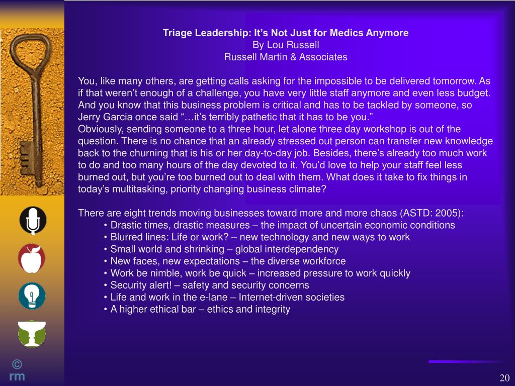 PPT - presented by Lou Russell Russell Martin & Associates PowerPoint ...
