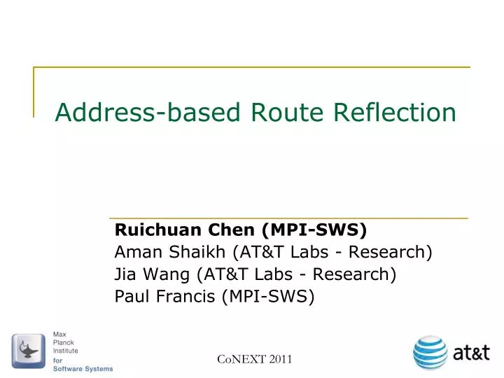 PPT - Address-based Route Reflection PowerPoint Presentation, free ...