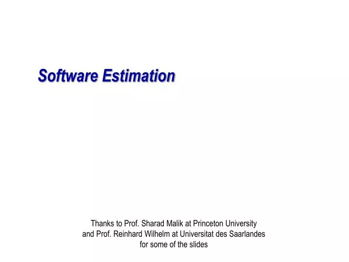 PPT - Software Estimation PowerPoint Presentation, free download - ID:3211831