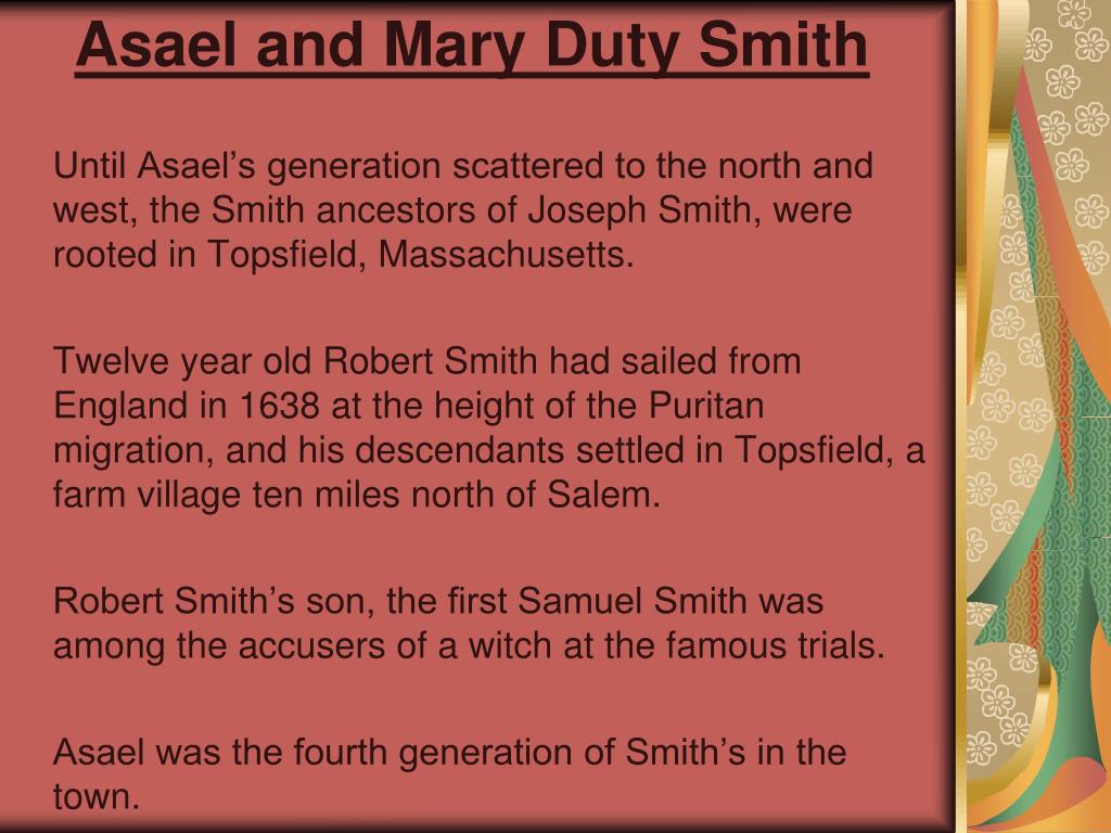 PPT - Joseph Smith’s New England Heritage PowerPoint Presentation, free ...