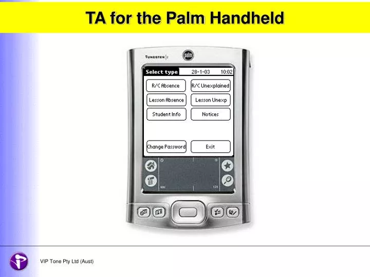 PPT - TA for the Palm Handheld PowerPoint Presentation, free download ...