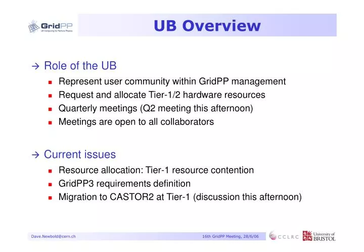 PPT - UB Overview PowerPoint Presentation, free download - ID:3212355