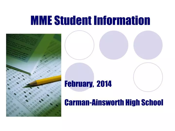 PPT - MME Student Information PowerPoint Presentation, free download ...