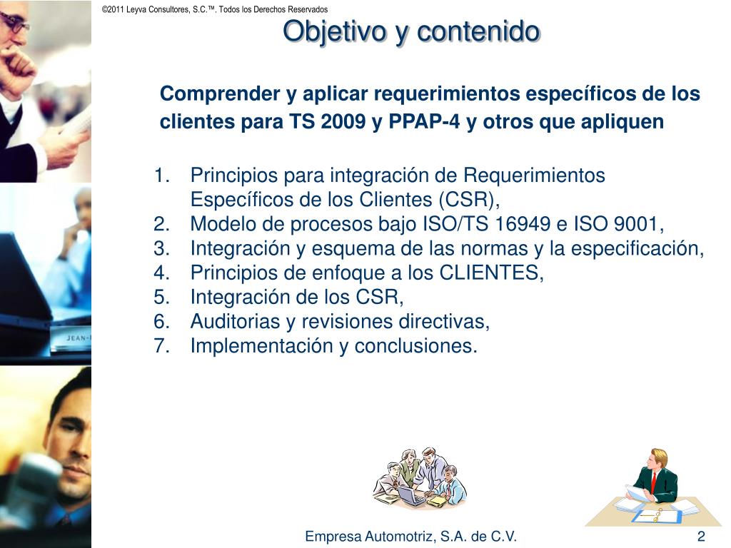 PPT - CSR Requerimientos Específicos de los Clientes (para ISO/TS 16949 ...