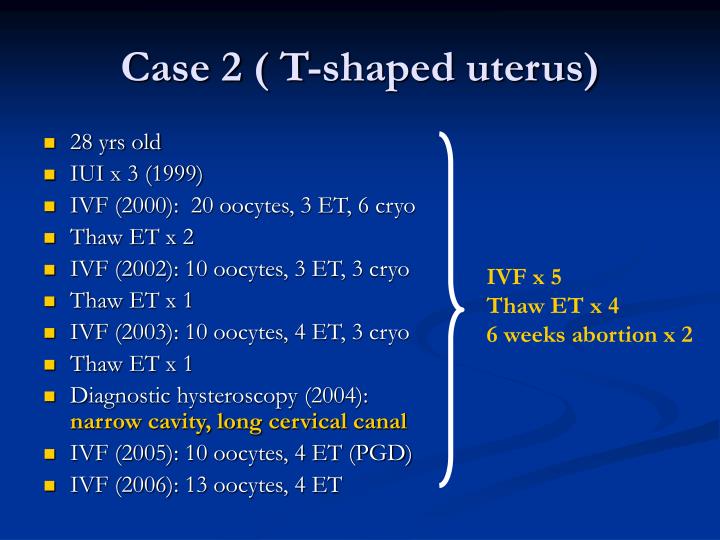 PPT - Hysteroscopic section of T-Y shaped uterus PowerPoint ...