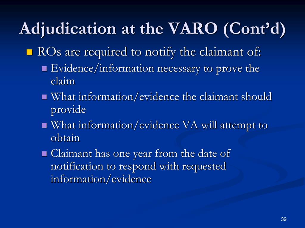 PPT - Representing Veterans Before the VA on Claims for Disability ...