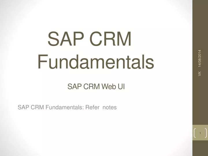 PPT - SAP CRM Fundamentals SAP CRM Web UI PowerPoint Presentation, free ...