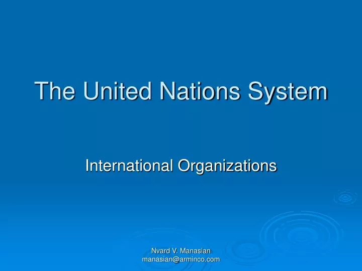 PPT - The United Nations System PowerPoint Presentation, free download ...