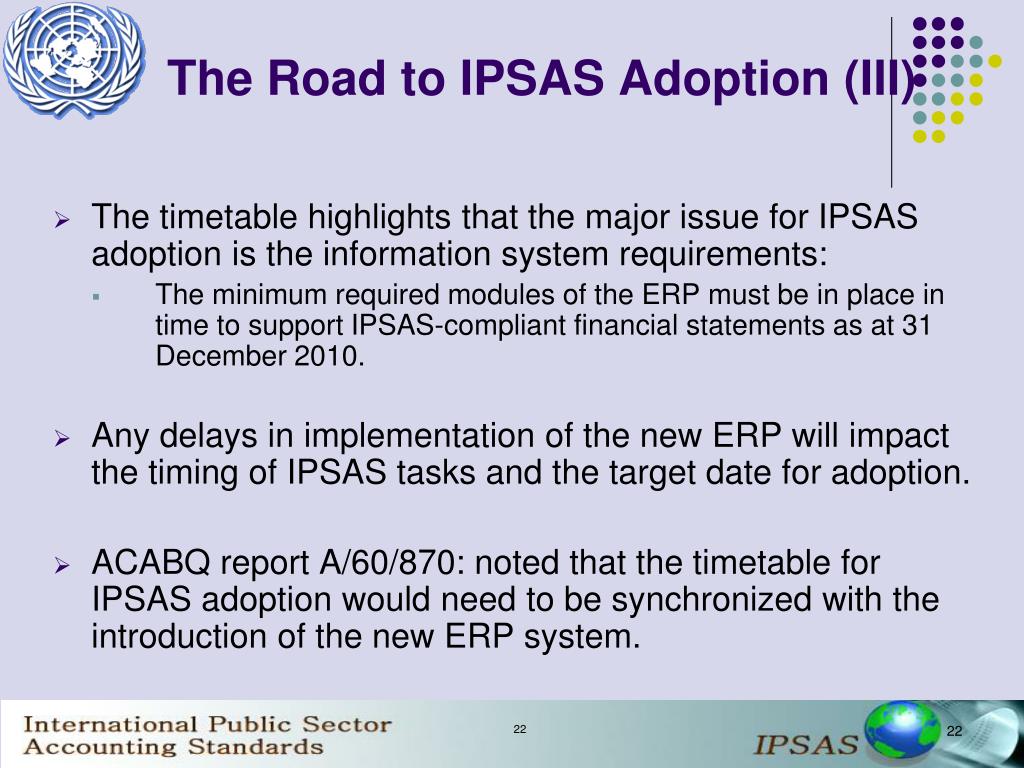 PPT - IPSAS Adoption at the United Nations Reform, Progress, Outlook ...