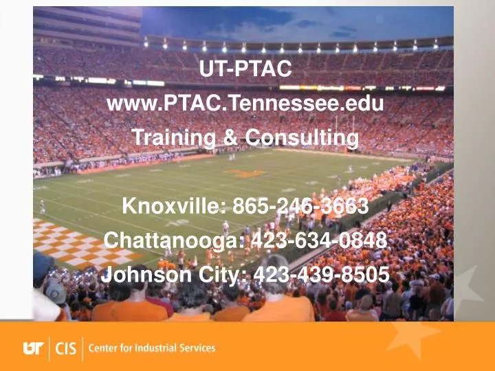 PPT - UT-PTAC PTAC.Tennessee Training & Consulting Knoxville: 865-246 ...