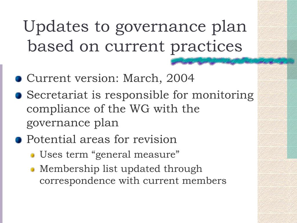 PPT - Sixth Annual Meeting of the WG: Governance issues PowerPoint ...