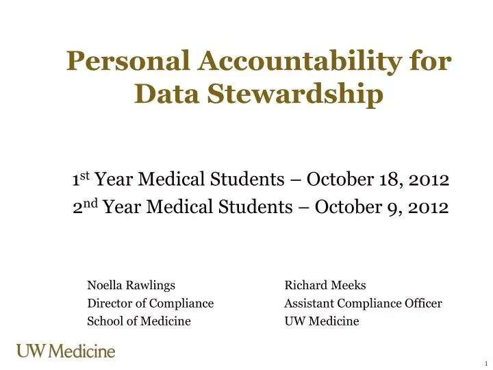 PPT - Personal Accountability for Data Stewardship PowerPoint ...