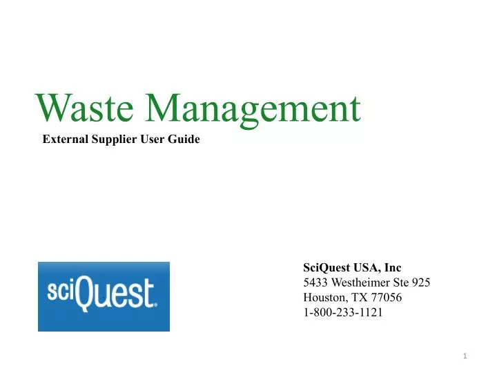 PPT - Waste Management PowerPoint Presentation, free download - ID:3214267