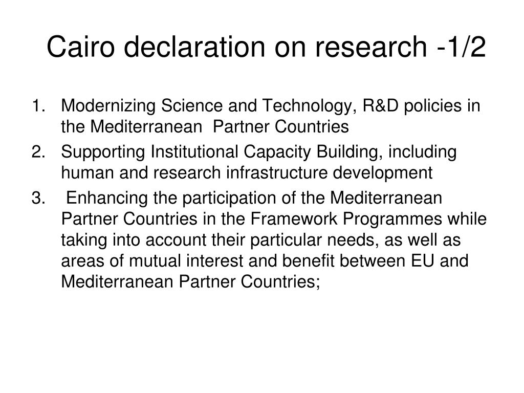 PPT - Euro-Med S&T Cooperation Observatory: White Paper Overview ...