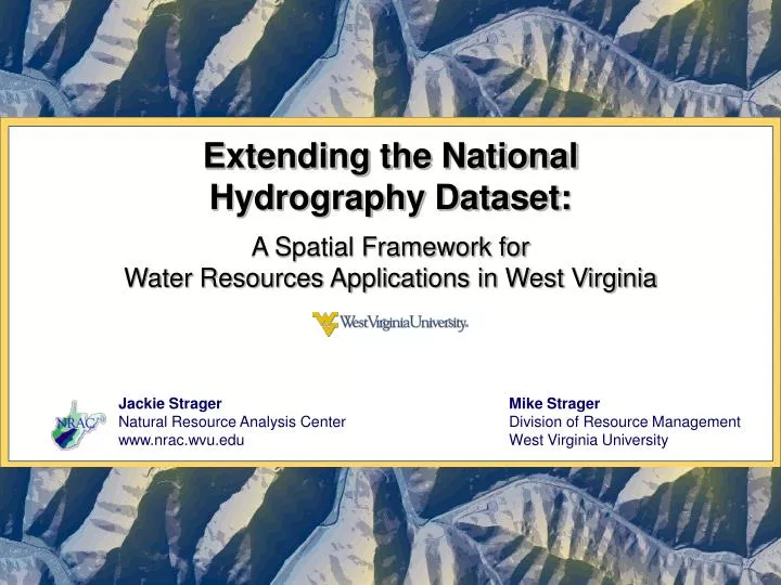 PPT - Extending the National Hydrography Dataset: A Spatial Framework ...