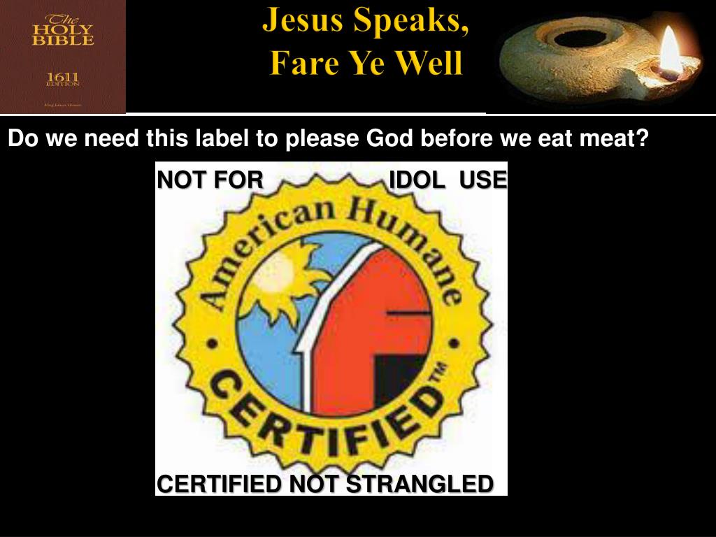 PPT - JESUS SPEAKS, Fare Ye Well PowerPoint Presentation, free download ...