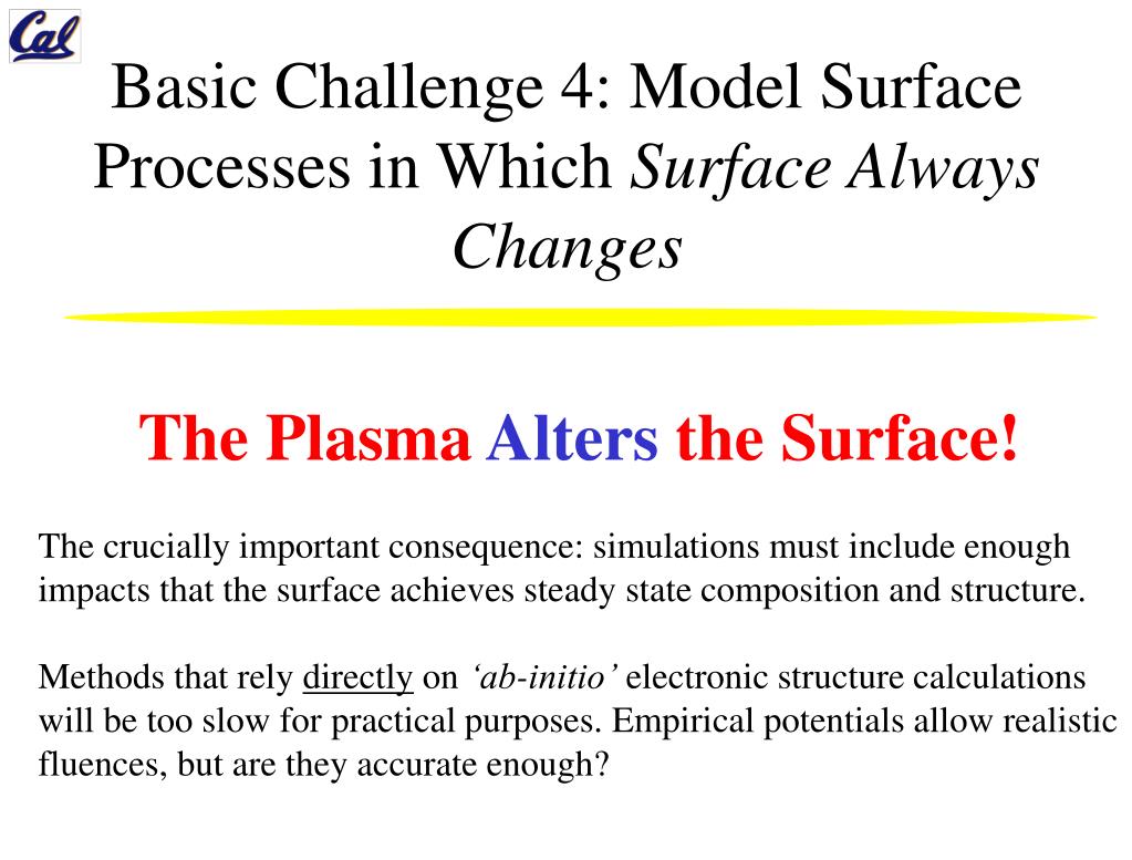 Ppt Molecular Dynamics Simulations Of Plasma Surface Interactions And