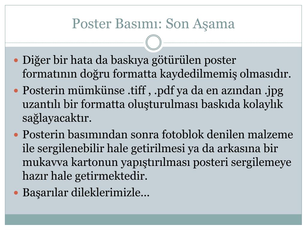 PPT - Akademik Poster ya da Poster Bildiri Nasıl Hazırlanır? PowerPoint ...