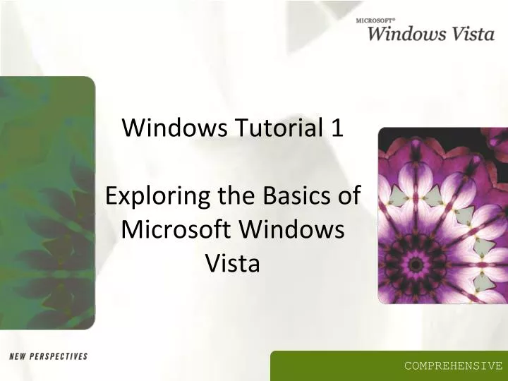 PPT - Windows Tutorial 1 Exploring the Basics of Microsoft Windows ...