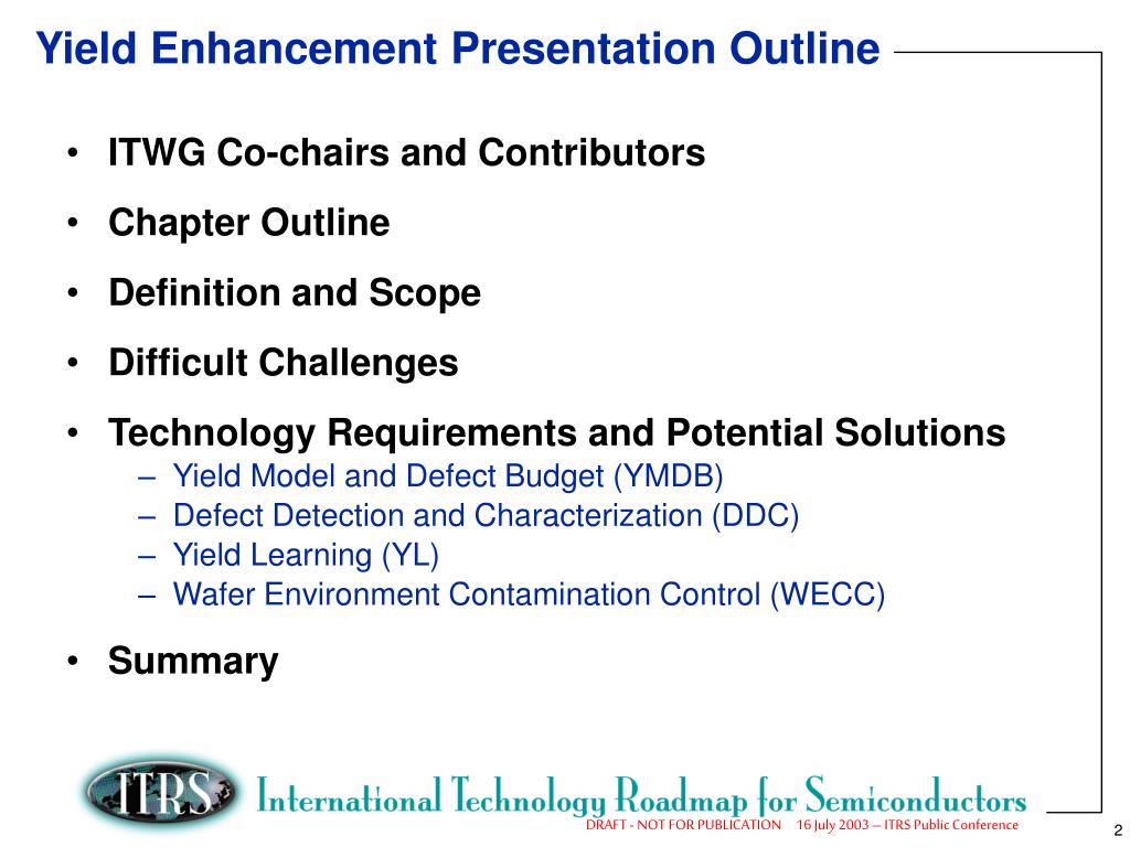 PPT - ITRS Conference July 14 - 16, 2003 San Francisco, California ...