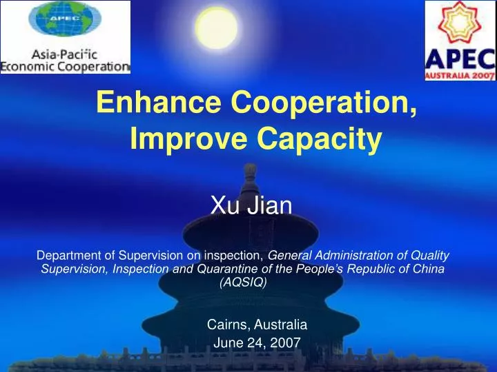 PPT - Enhance Cooperation, Improve Capacity PowerPoint Presentation ...