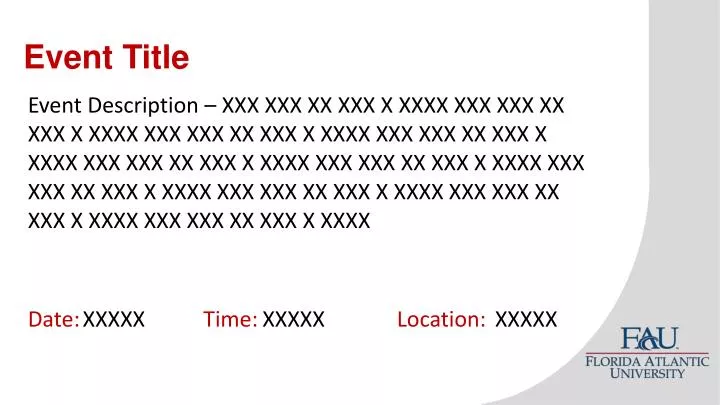 PPT - Event Title PowerPoint Presentation, free download - ID:3215754