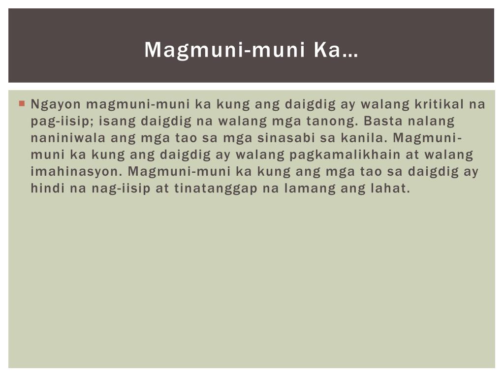 PPT - KUNG AKO AY ISANG KOMODITI PowerPoint Presentation, free download ...