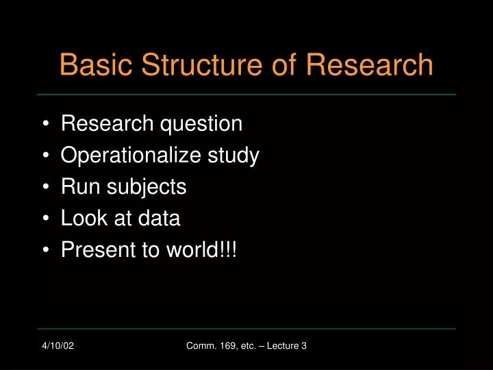PPT - Basic Structure of Research PowerPoint Presentation, free ...