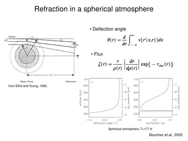 PPT - Refraction in a spherical atmosphere PowerPoint Presentation ...
