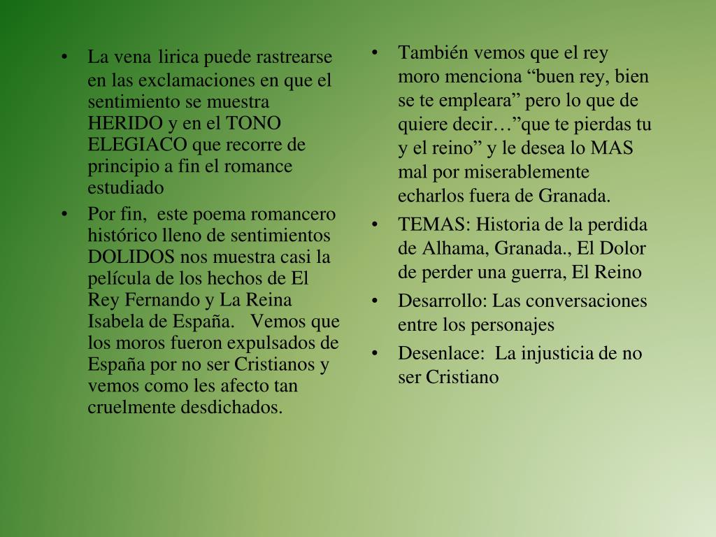 PPT - “Romance del rey moro que perdió alhama” PowerPoint Presentation ...