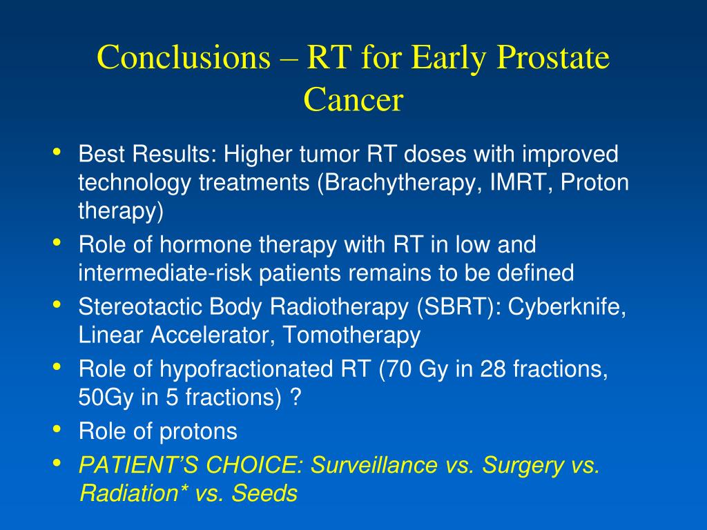 PPT - Radiation therapy for Early Stage Prostate Cancer PowerPoint ...