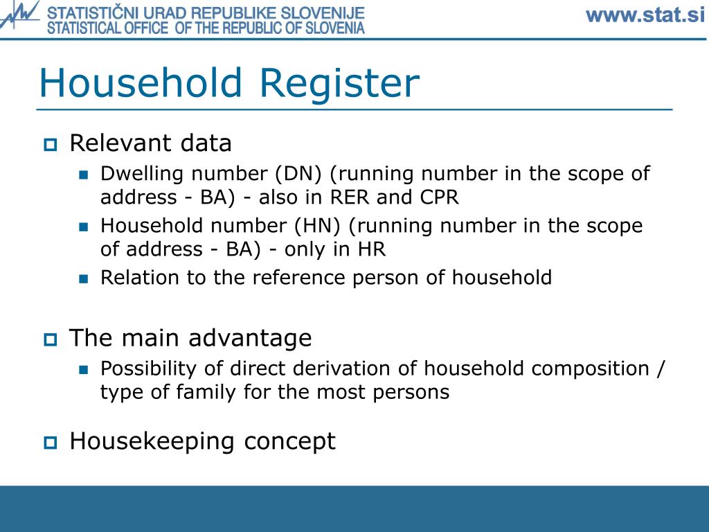 PPT - SLOVENI AN REGISTER-BASED CENSUS – administrative versus ...