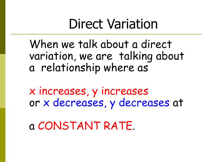 Ppt Direct Variation Powerpoint Presentation Id 3217964