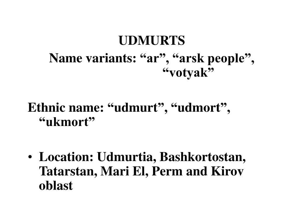 PPT - Modern Udmurt language: social and cultural aspects Svetlana ...