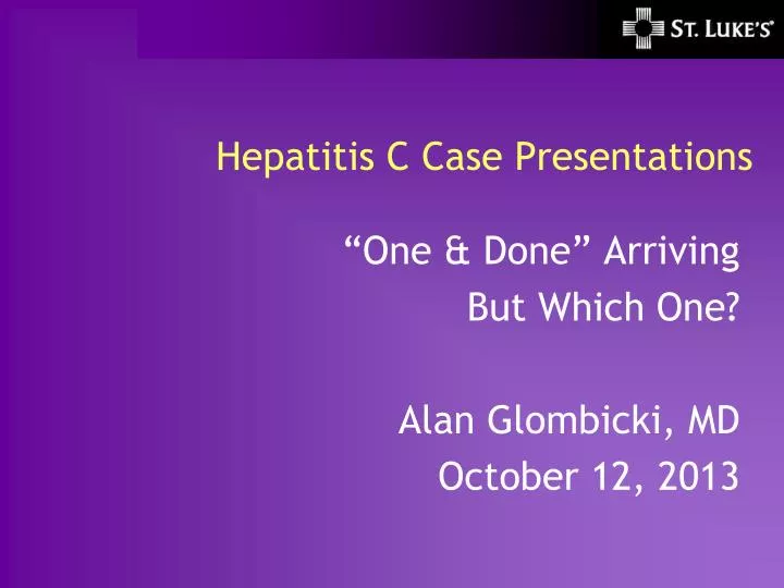 PPT - Hepatitis C Case Presentations PowerPoint Presentation, free ...