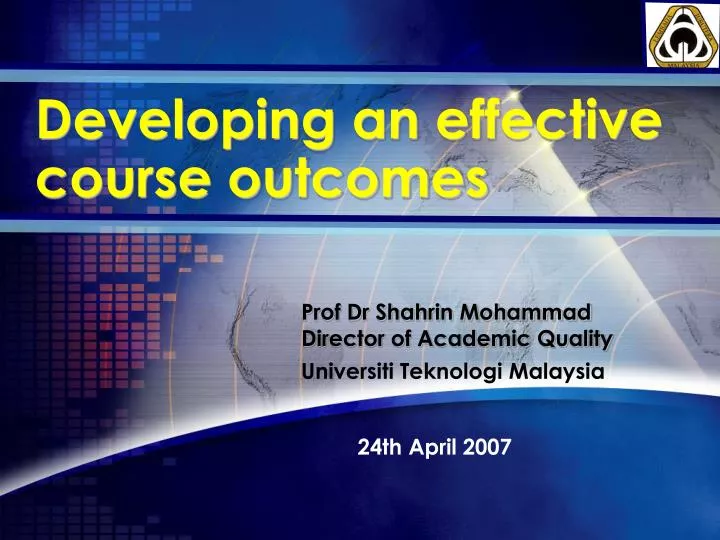 PPT - Developing an effective course outcomes PowerPoint Presentation ...